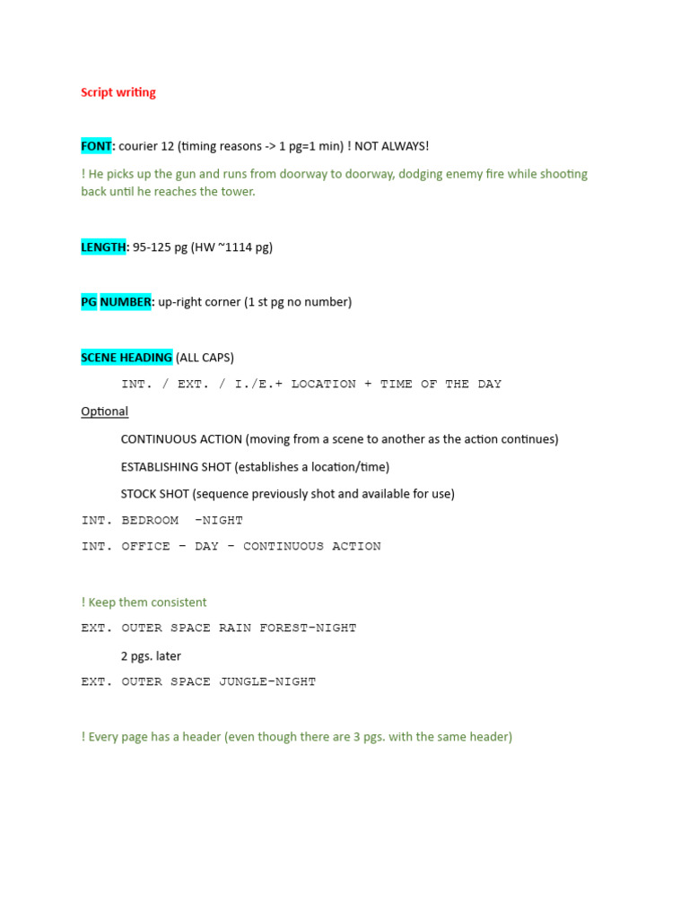 Script Writing | PDF