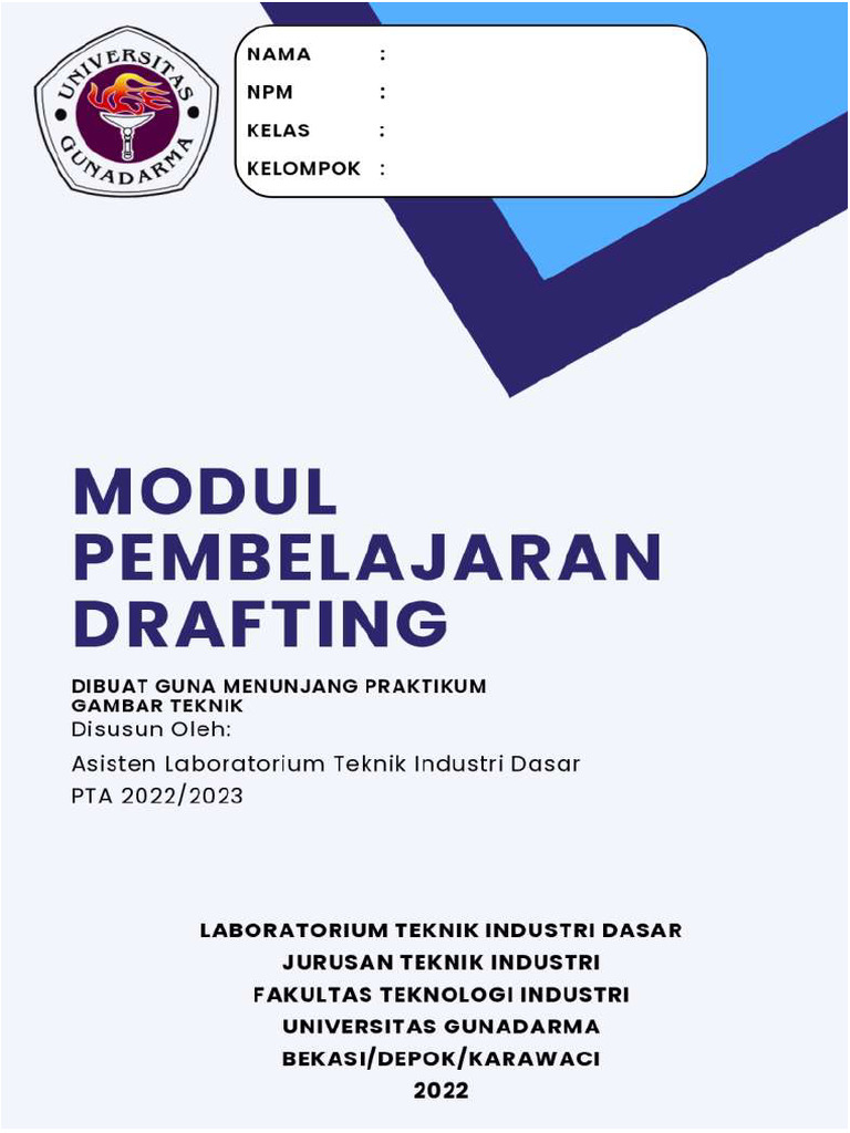 [PRAKTIKAN] Modul Pembelajaran Drafting | PDF