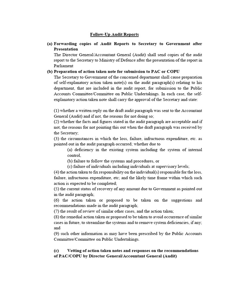 Follow Up Audit Reports 20210106150047 Pdf Auditors Report