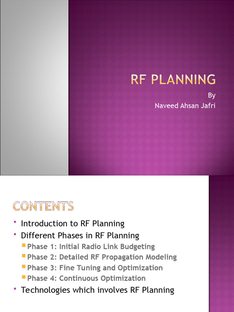 RF Planning | PDF | Transmission Medium | Physical Phenomena