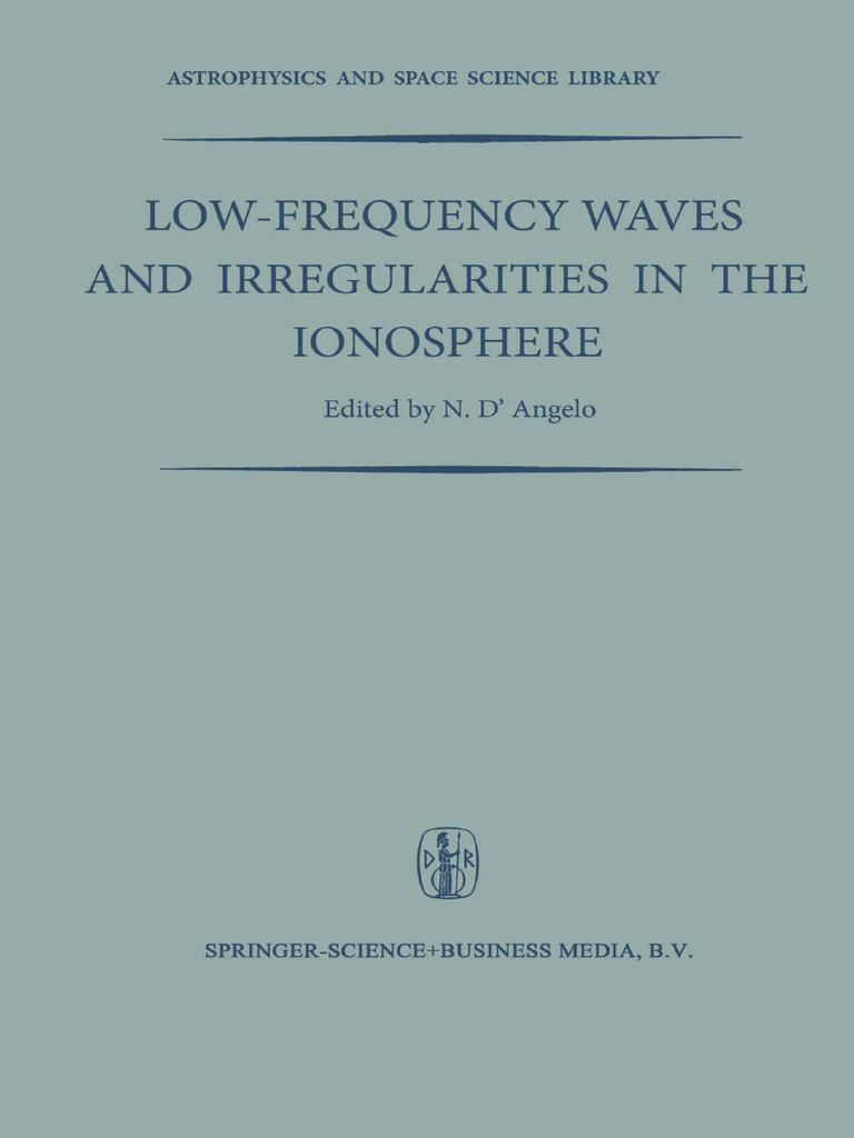Low-Frequency Waves and Irregularities in The Ionosphere (Dieter Pfirsch) | PDF | Ionosphere ...