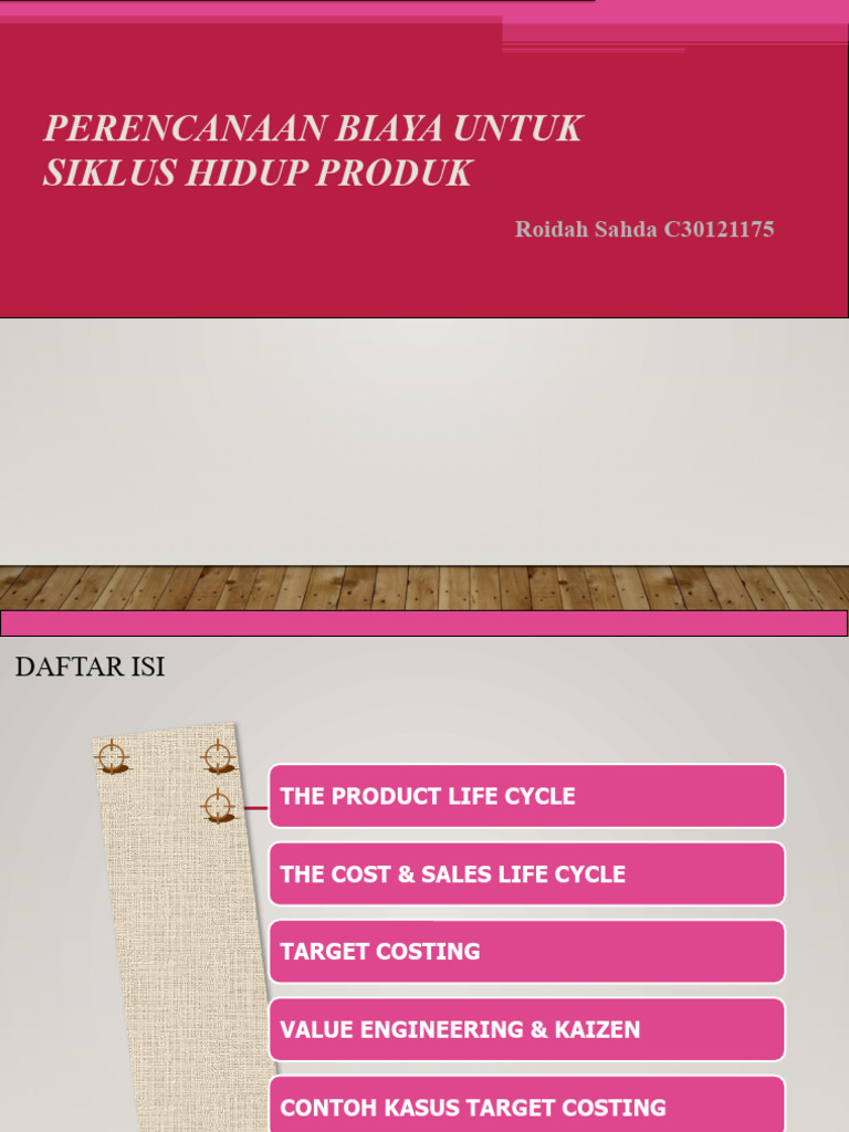 Target Costing dalam Siklus Hidup Produk | PDF | Bisnis | Komputer