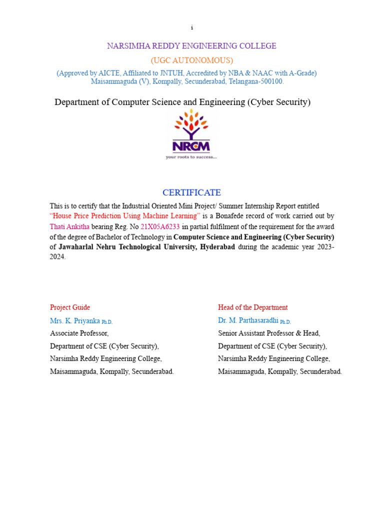 Ankitha CERTI | PDF | Academic Degree