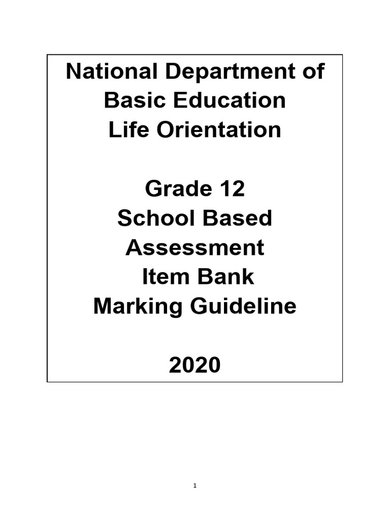 Lo Item Bank of Marking Guideline | PDF | Malnutrition | Mass Media