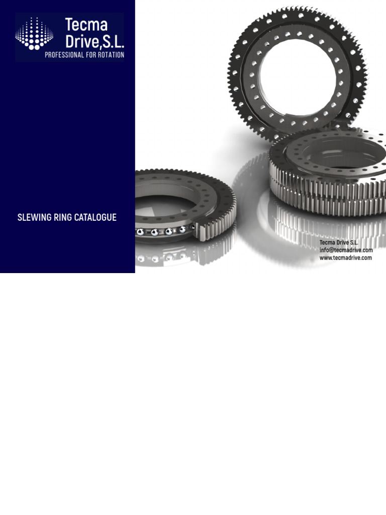 Tecma Drive Slewing Bearing | PDF | Screw | Gear
