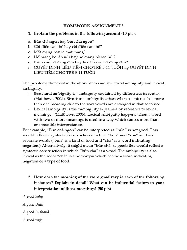 Assignment 4 - Le Thi Phuong Anh | PDF | Ambiguity | Word