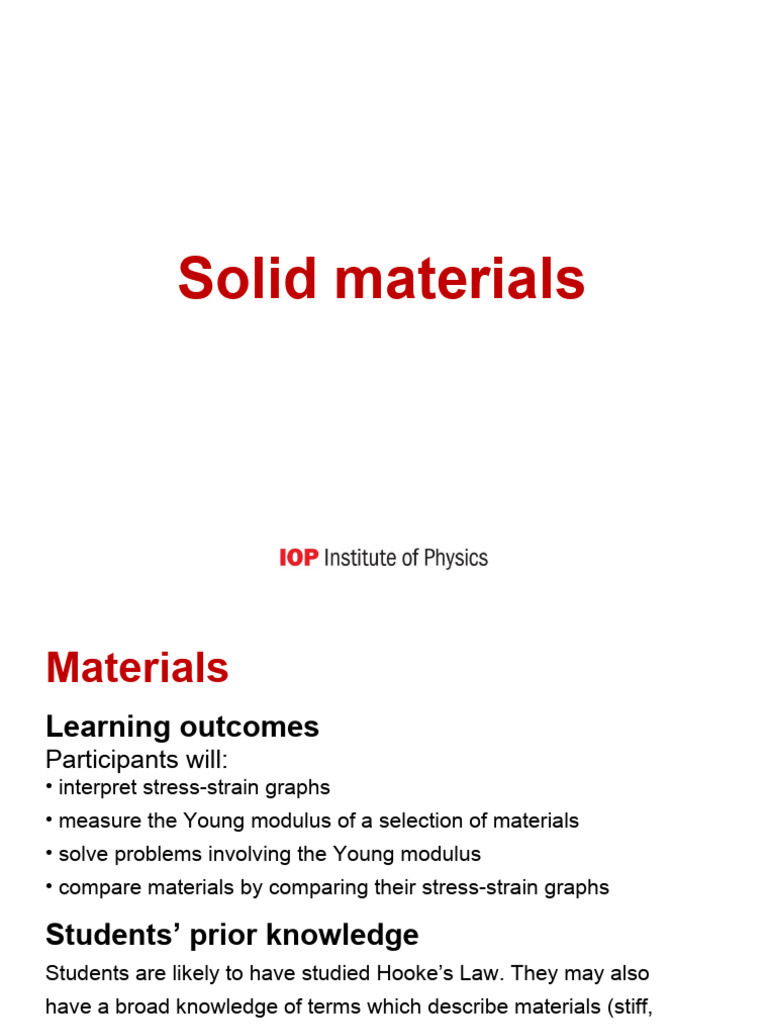 Solid-materials | PDF | Young's Modulus | Structural Engineering