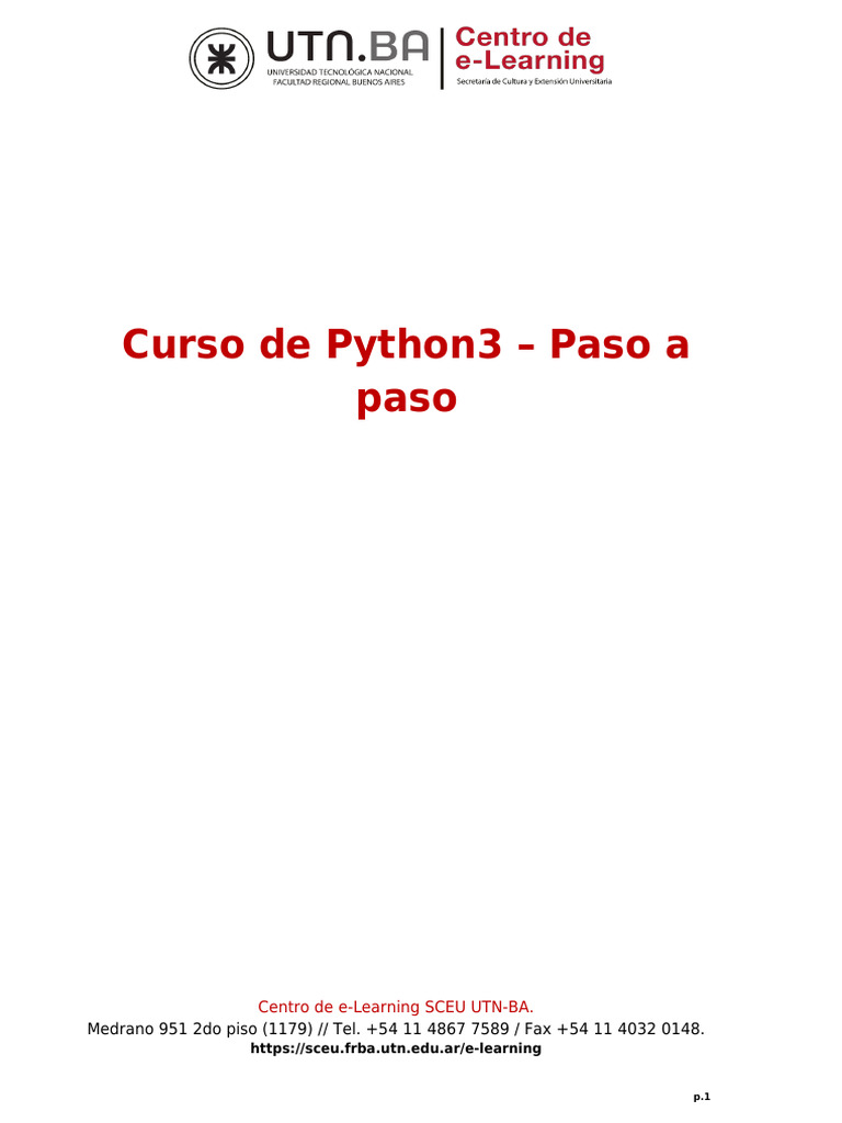 Curso De Python3 Paso A Paso Pdf Python Lenguaje De Programación Lenguaje De Programación 