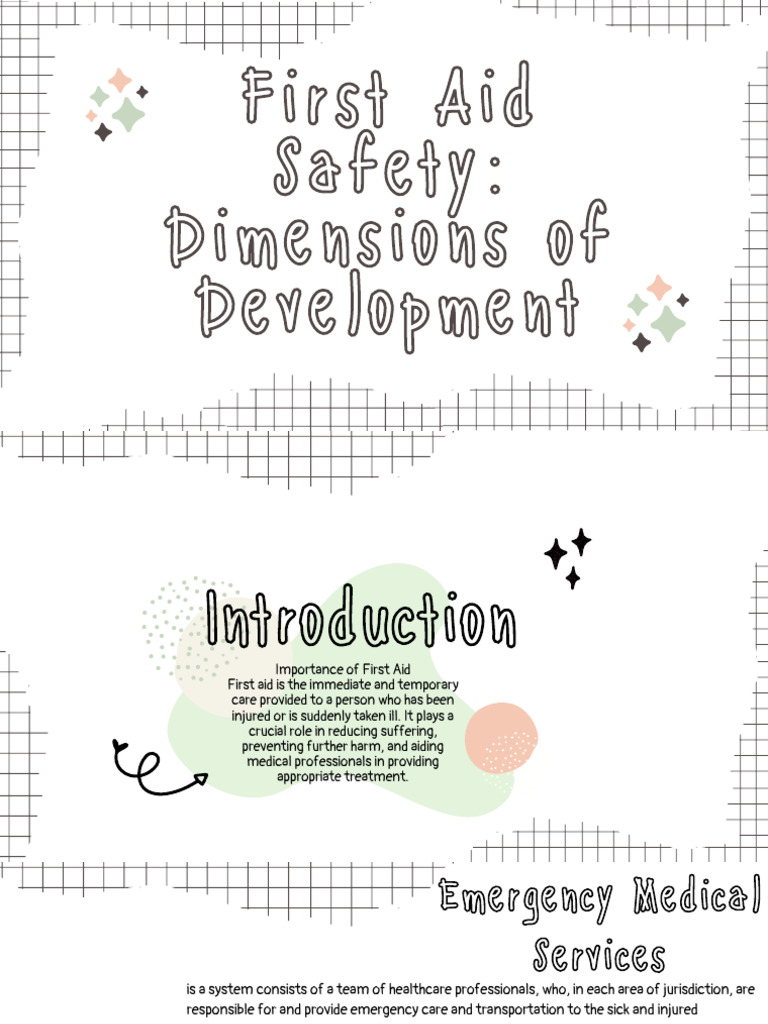 First Aid Safety Dimensions of Development 1 | PDF | Emergency Medical ...