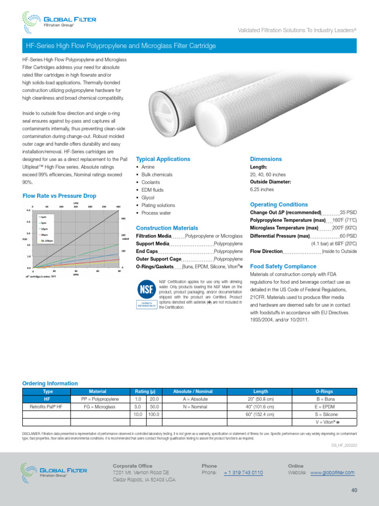 Global Filter HF-Series-High-Flow-Polypropylene-and-Microglass-Filter ...