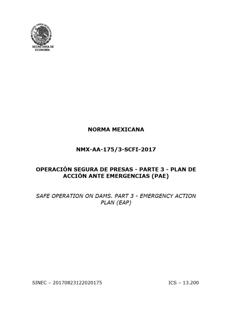 NMX Aa 175 3 Scfi 2017 - R0 - 1feb2018 | PDF | Inundar | Represa