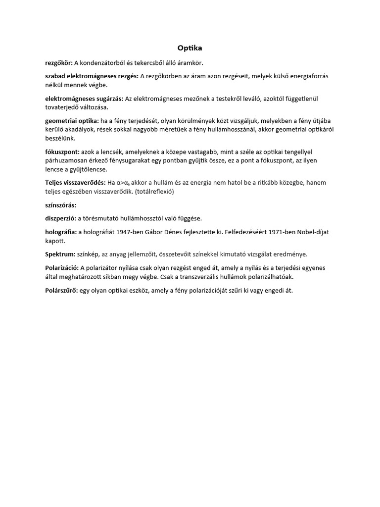 Optika | PDF