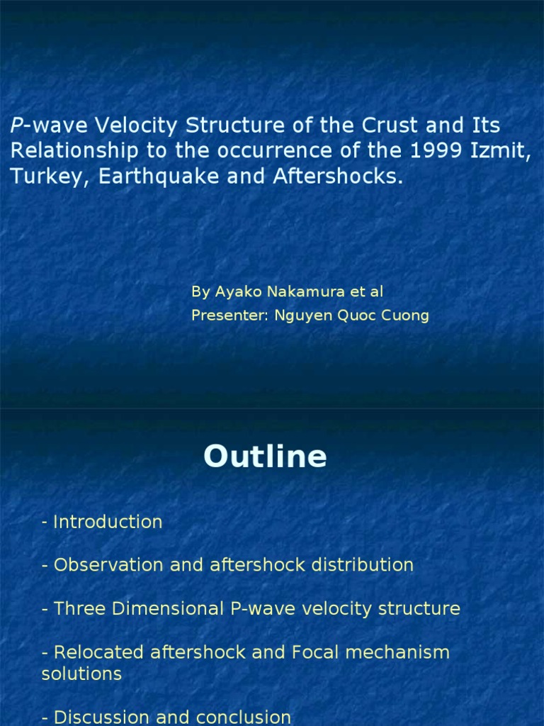 P Wave Velocity Structure | PDF | Earthquakes | Geology