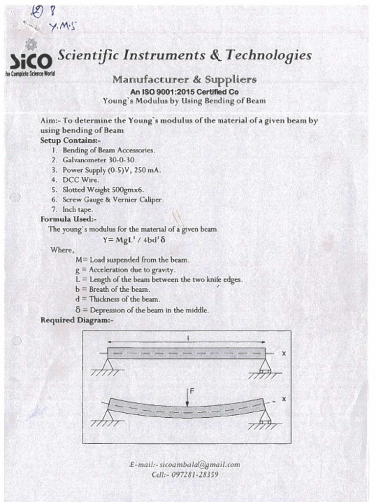 Physics Lab Experiment Manuals | PDF | Force | Oscillation