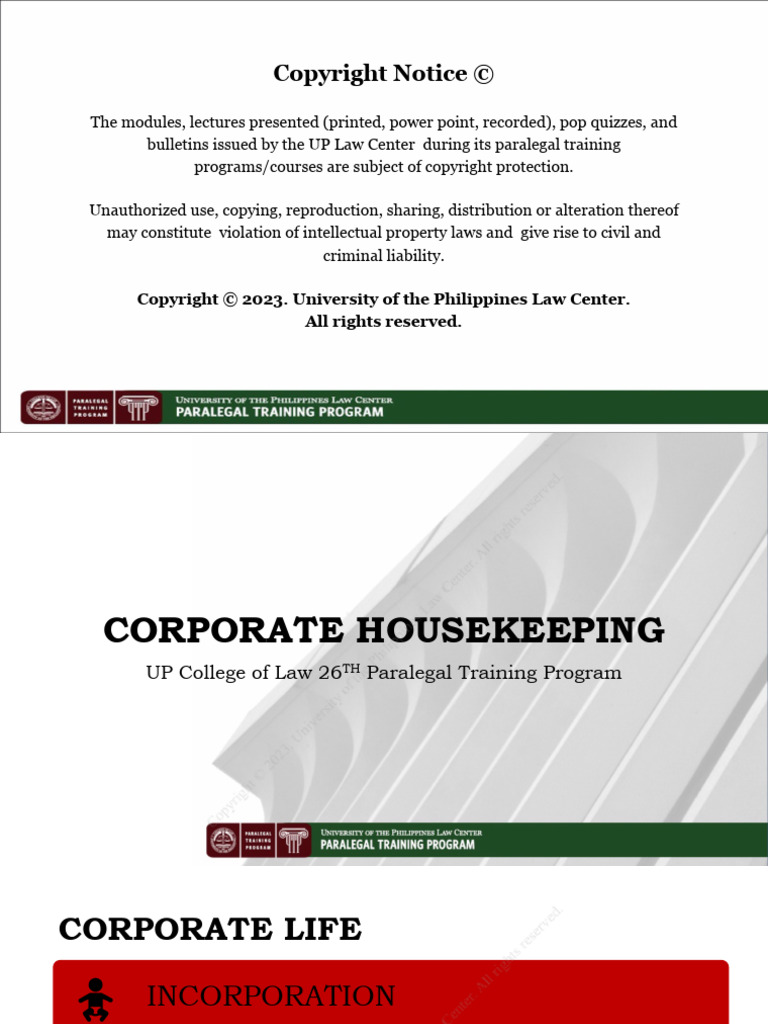 Corpo Housekeeping presentation | PDF