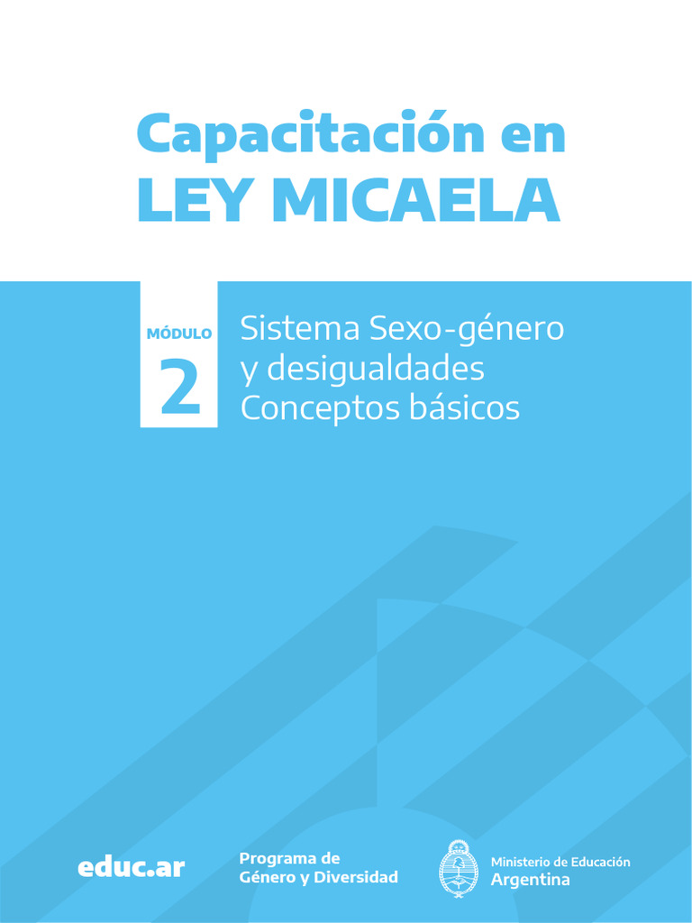 MODULO 2 - Capacitacion Ley Micaela | PDF | Masculinidad | Género