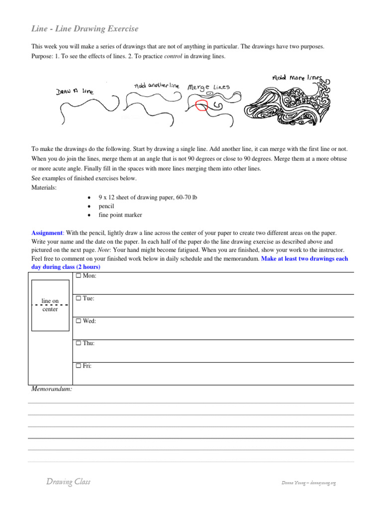 Line-Drawing Exercise | Download Free PDF | Drawing | Paper