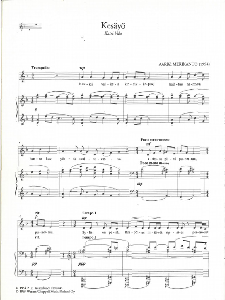 Kesäyö (Katri Vala) | PDF