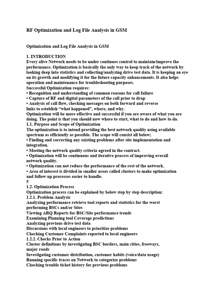 RF Log File Analysis and Optimization | PDF | Mathematical Optimization ...