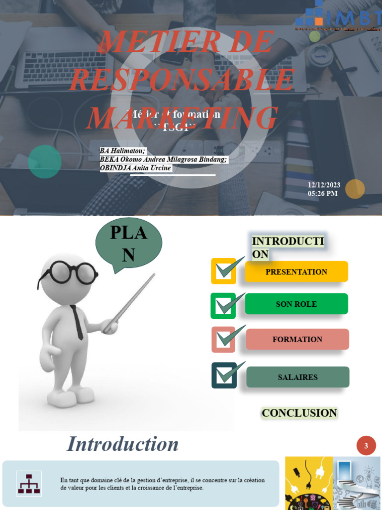 Métier de Responsable Marketing | PDF | Commercialisation | Sodles