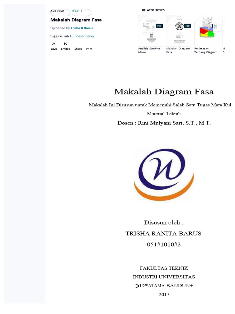 PDF Makalah Diagram Fasa | PDF | Metode & Bahan Ajar