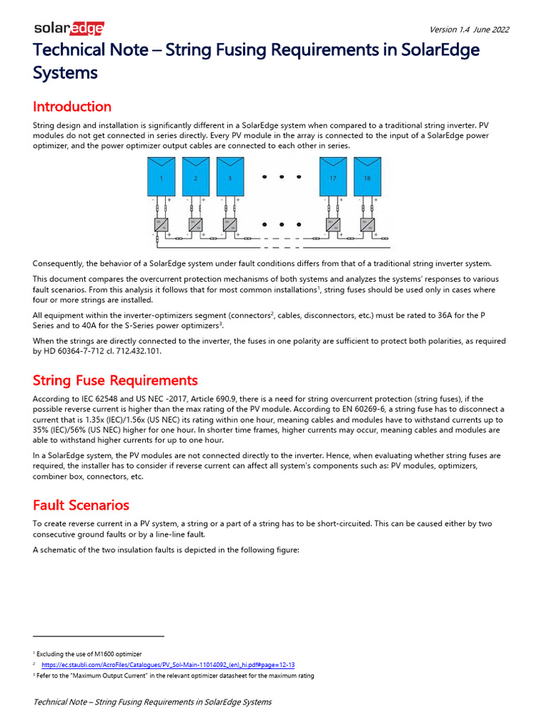 String Fusing Requirements Eu and Apac en | Download Free PDF | Solar ...