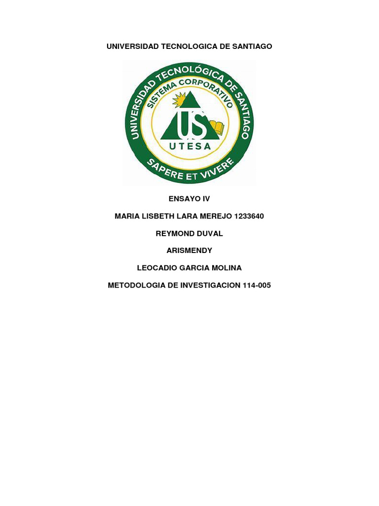 Ensayo Iv | PDF | Método científico | Conocimiento