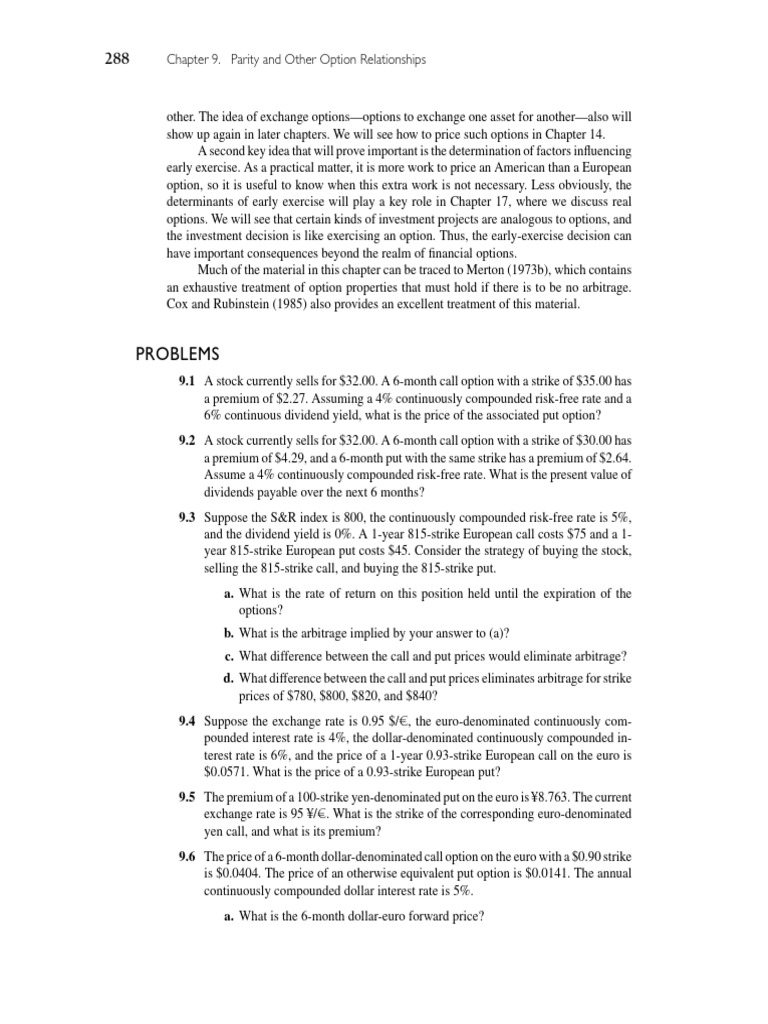 Chapter 9 - AFM - UEH - F2023 - Exercices | PDF | Option (Finance) | Put Option