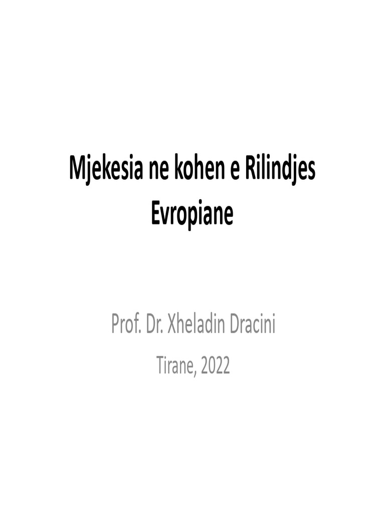 Leksioni 3 - Mjekesia Ne Kohen e Rilindjes Evropiane 1 | PDF
