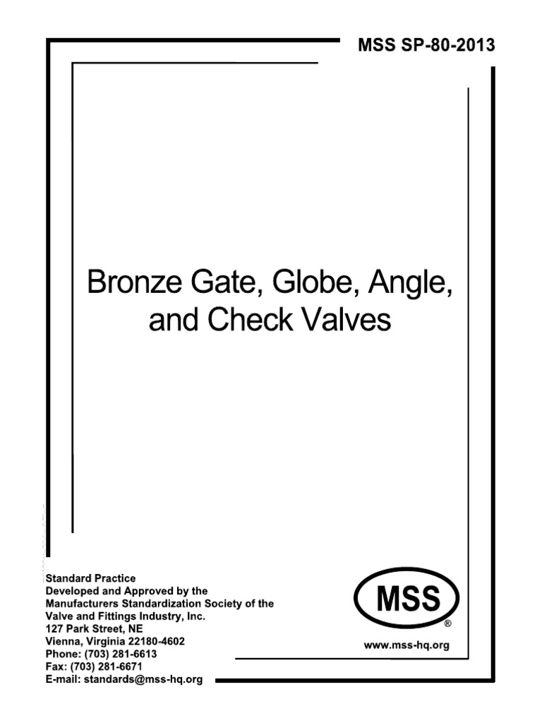 MSS SP 80-2013 | PDF