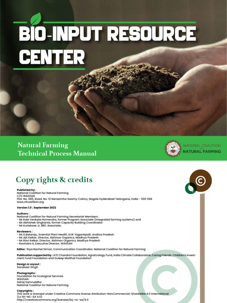 Bio Resource Center Technical Manual | PDF | Agriculture | Manure