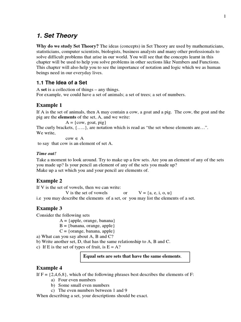 Math Set Theory | PDF | Mathematics | Logic