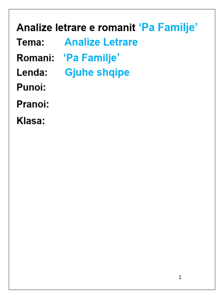 Pa Familje | PDF