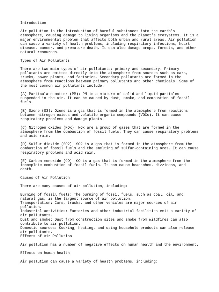 Air Pollution Project | PDF | Air Pollution | Particulates