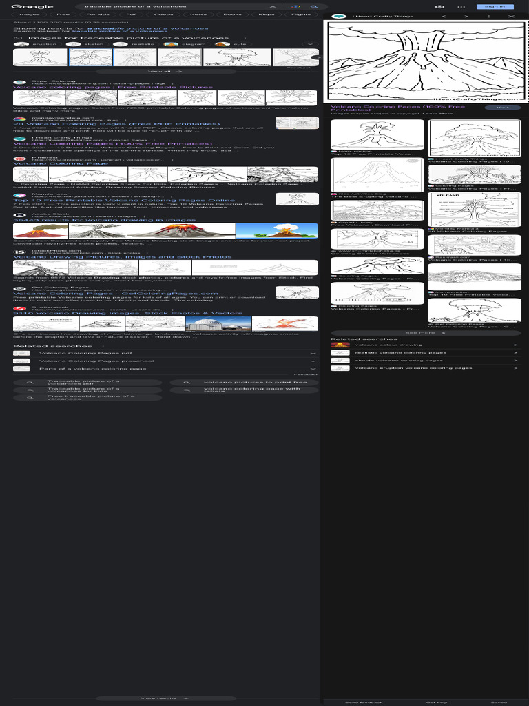 Tracable Picture of A Volcanoes - Google Search | PDF | Volcano | Types Of Volcanic Eruptions