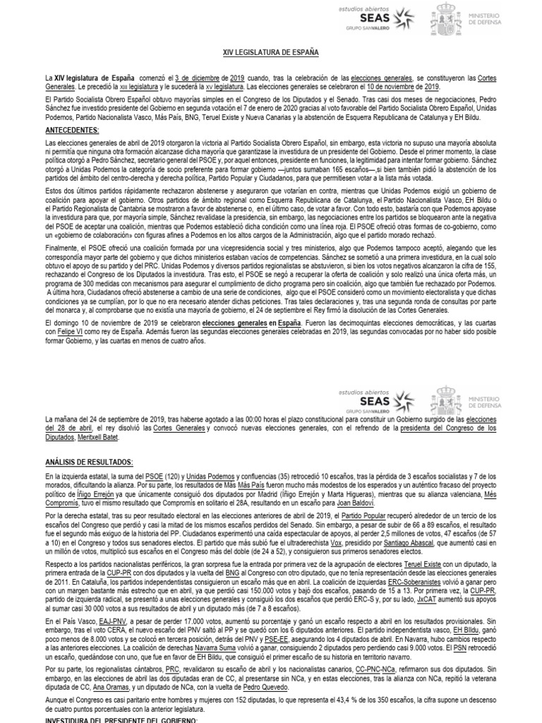 Gobierno Pedro Sanchez | PDF | Política de españa | Gobierno