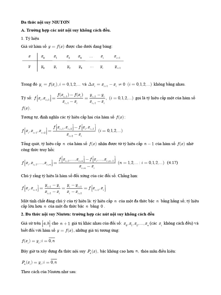 Đa TH C N I Suy NIUTƠN | PDF
