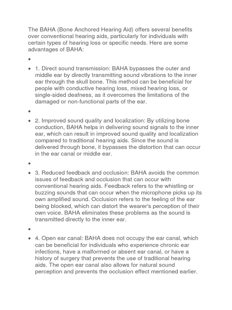 Baha | PDF | Hearing Aid | Surgery