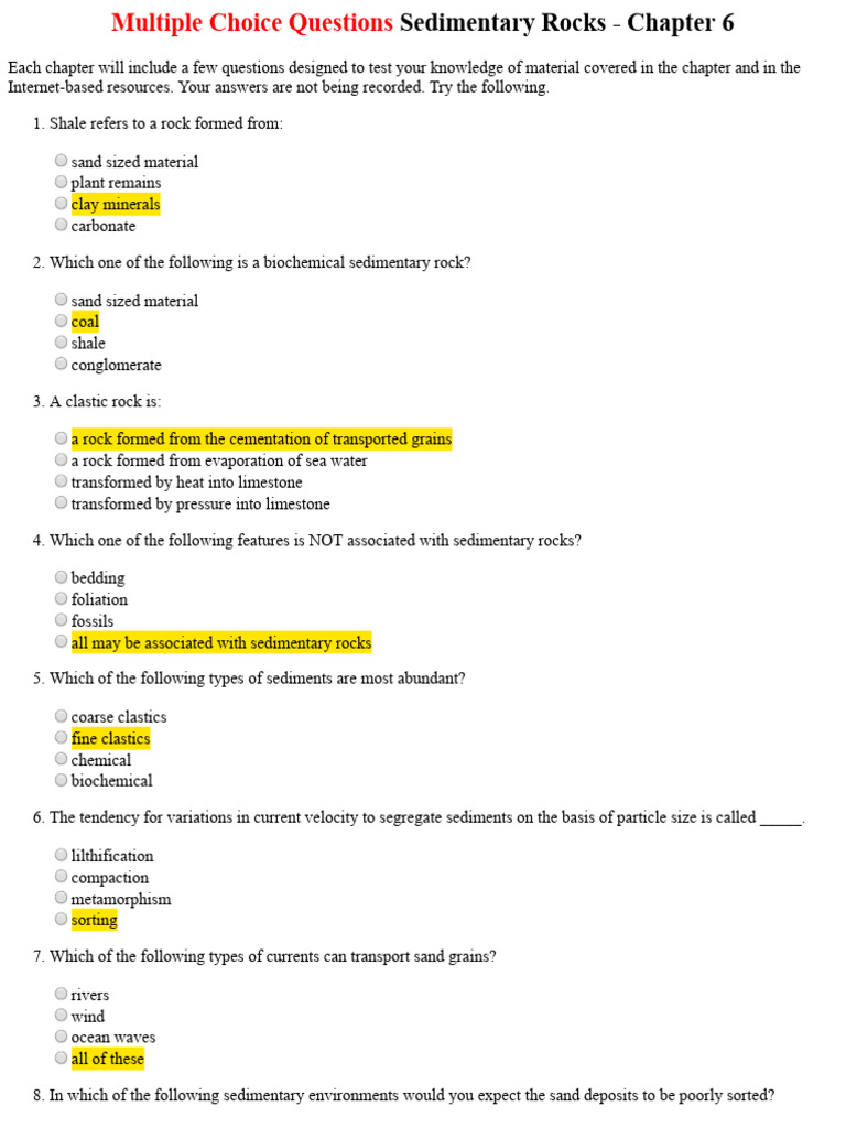 Chapter6-Sedimentary Rocks | PDF | Sedimentary Rock | Sandstone