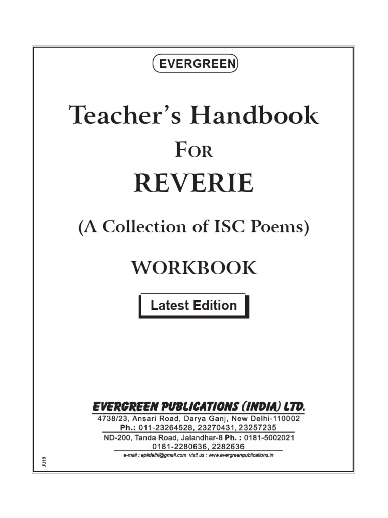 Reverie (Collection of Isc Poems) Workbook (Handbook) 11 | PDF | Poetry ...
