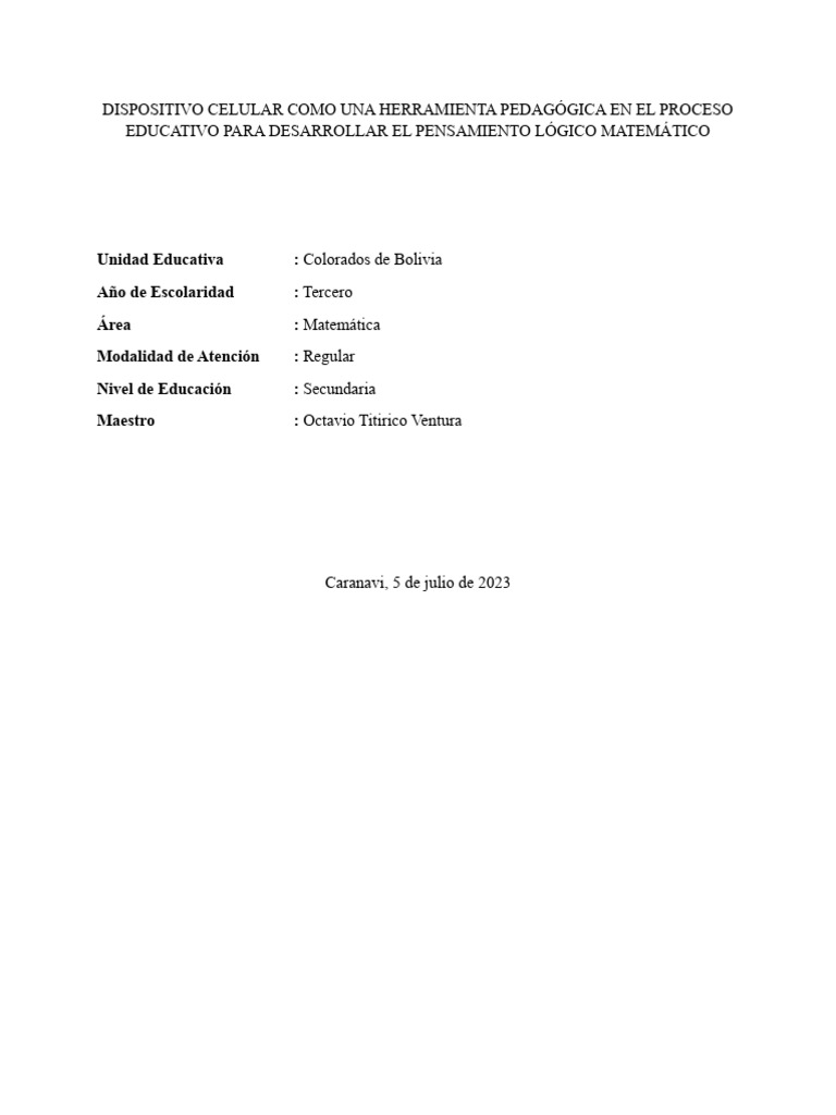 PROPUESTA TRANSFORMADORA 23 | PDF | Evaluación | Enseñando PROPUESTA TRANSFORMADORA 23 | PDF | Evaluación | Enseñando