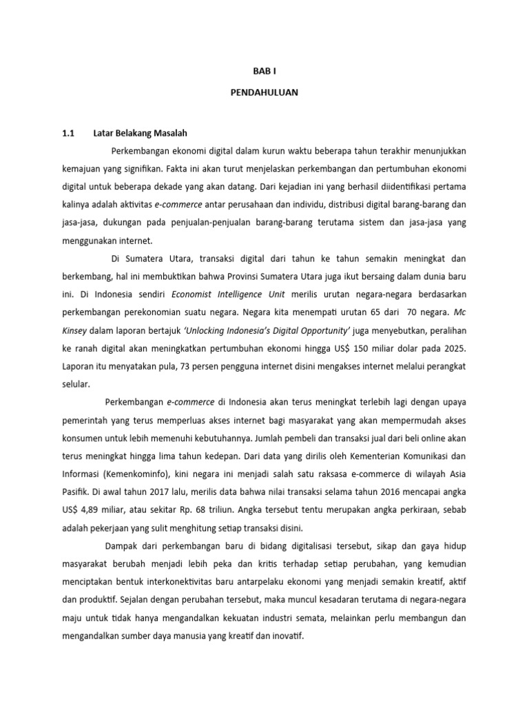 Digitalisasi Ekonomi Dan Keuangan Pdf