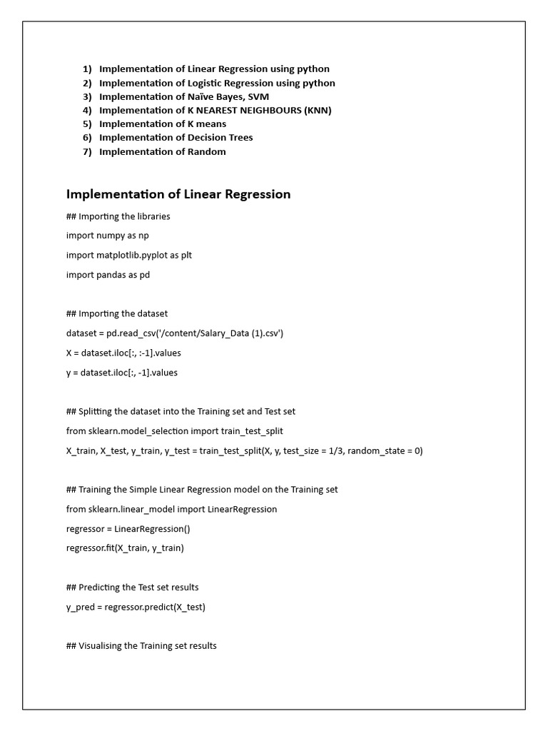 ML Lab Programs | PDF | Applied Mathematics | Multivariate Statistics ML Lab Programs | PDF | Applied Mathematics | Multivariate Statistics