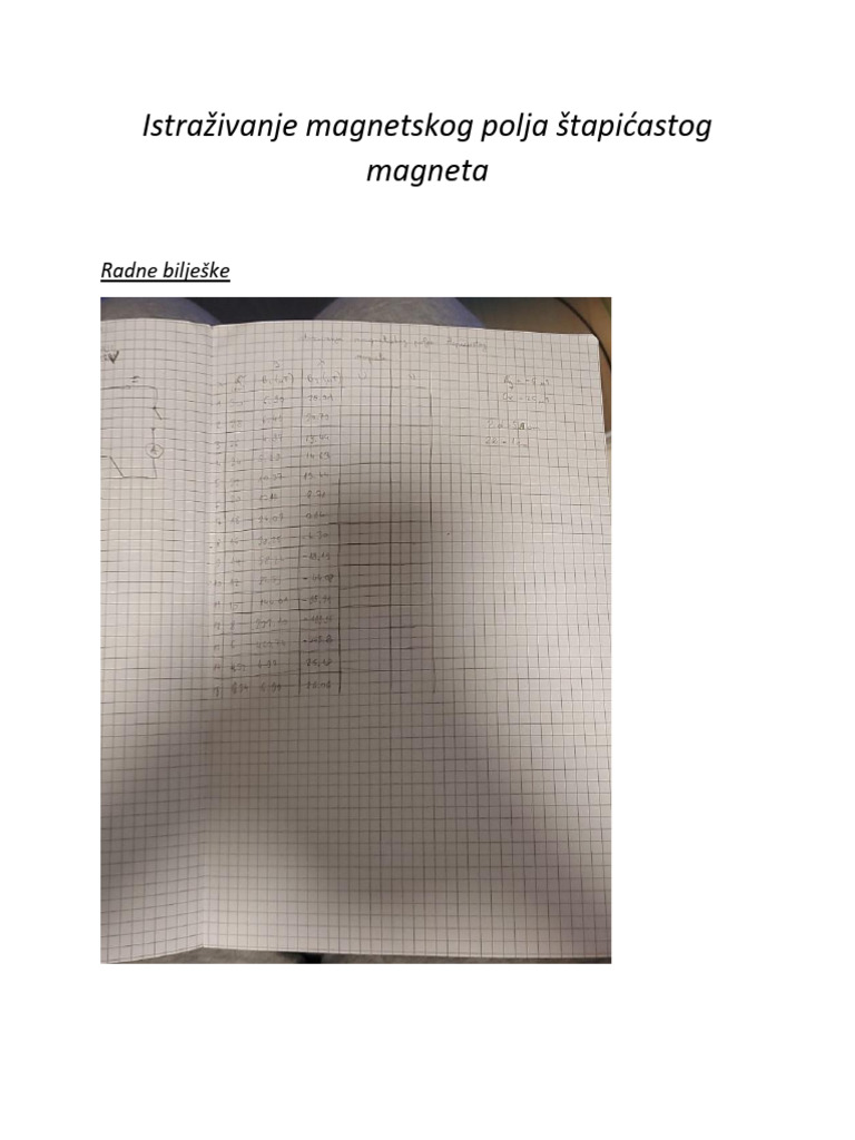 Istraživanje Magnetskog Polja Štapićastog Magneta | PDF