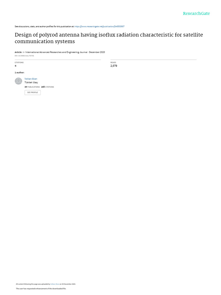 Design of Polyrod Antenna Having Iso Ux Radiation Characteristic For Satellite Communication ...