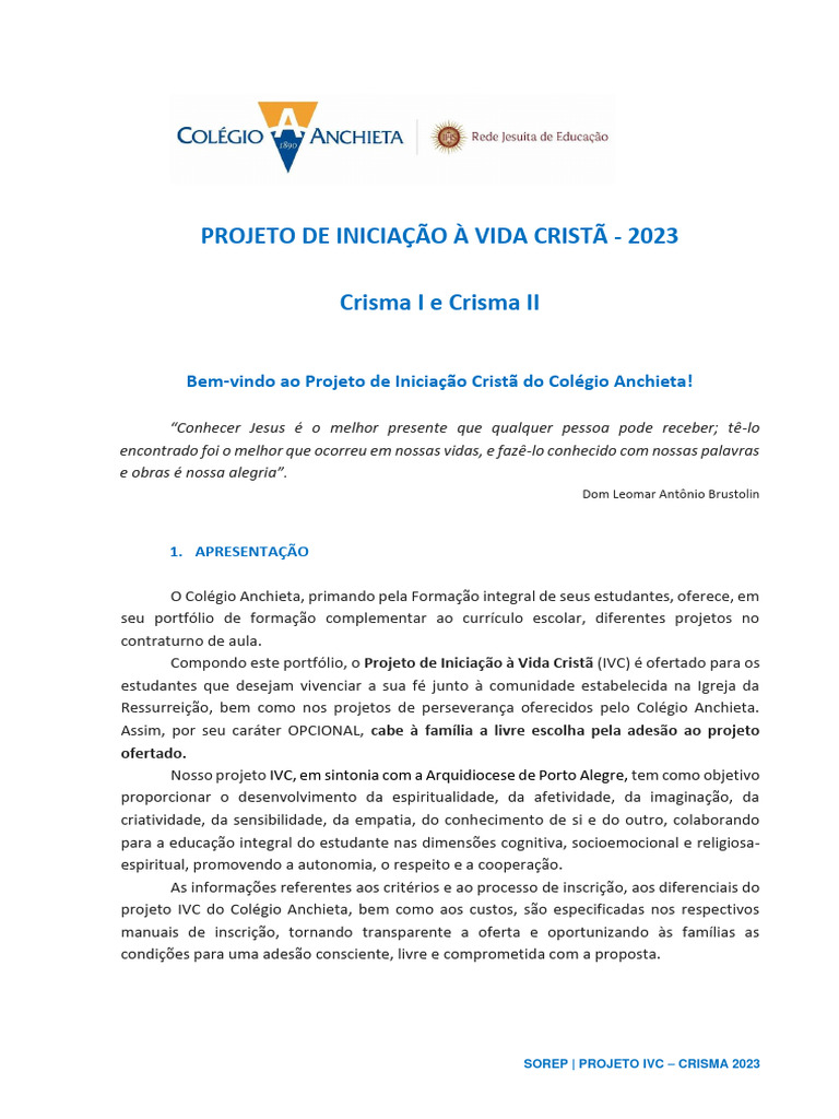 Passos para Incrisção Crimsa | PDF | Catecismo | Faculdade