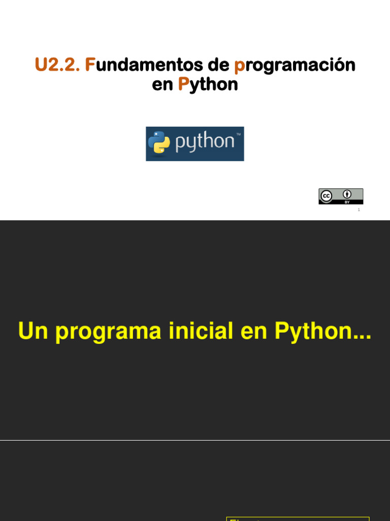 Diapositivas U22 Fundamentos De Programación En Python Pdf Python 