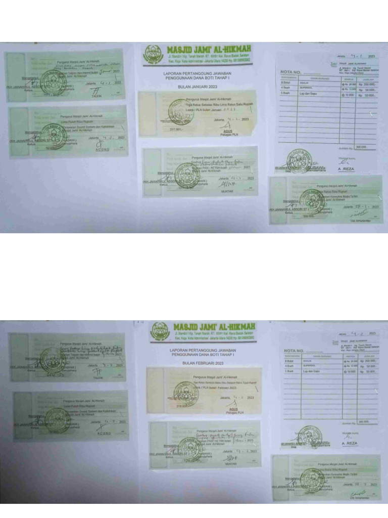 Rekap Laporan Pengeluaran M. Jami Al Hikmah | PDF