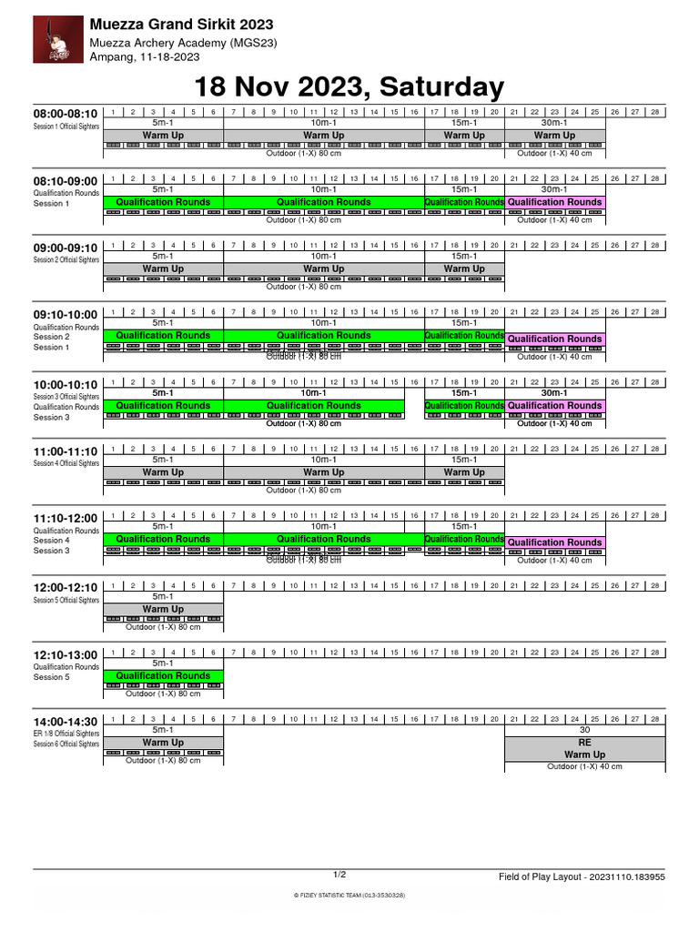 Muezza Archery Academy 2023 Event Schedule | PDF | Archery | Scoutcraft