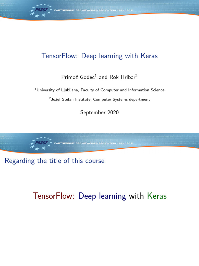 Tensorflow Deep Learning With Keras | PDF | Deep Learning | Artificial ...